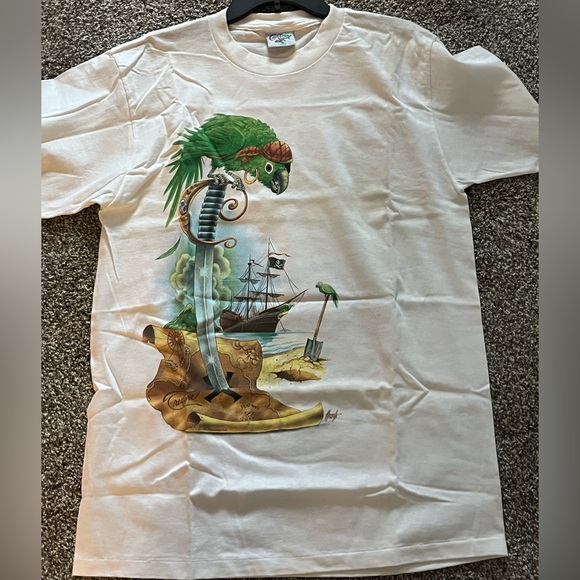 Caribbean Soul | Shirts | Caribbean Soul Mens Ss Pirate Parrots Of He ...